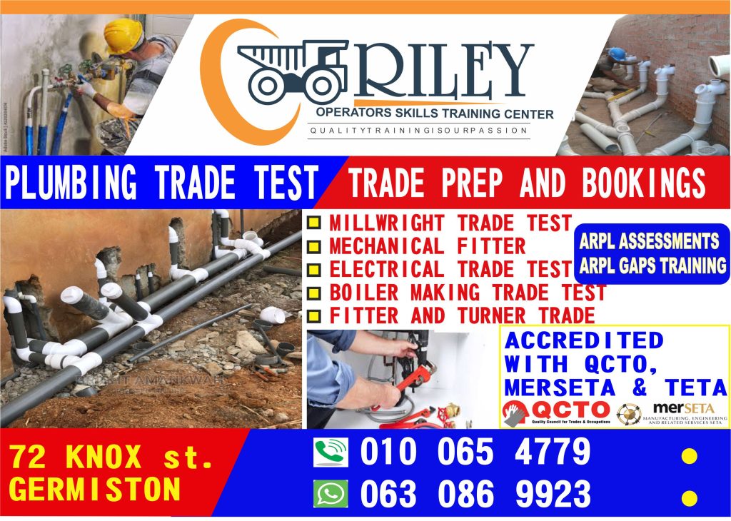 Plumbing – Riley Operator Skills Training Centre