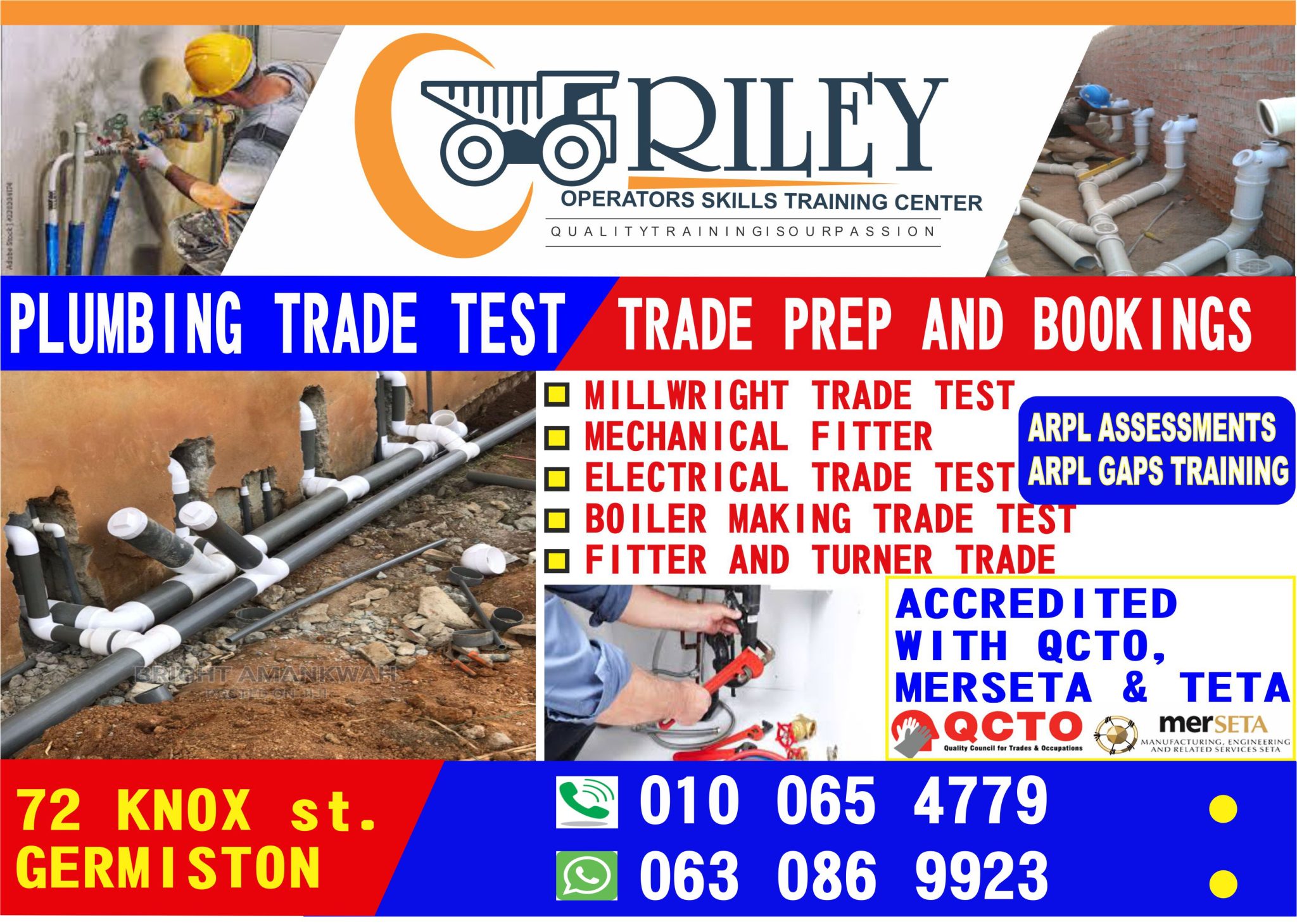 Plumbing - Riley Operator Skills Training Centre